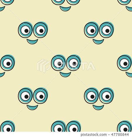 Smile vector pattern background. Texture doodle... - Stock Illustration ...