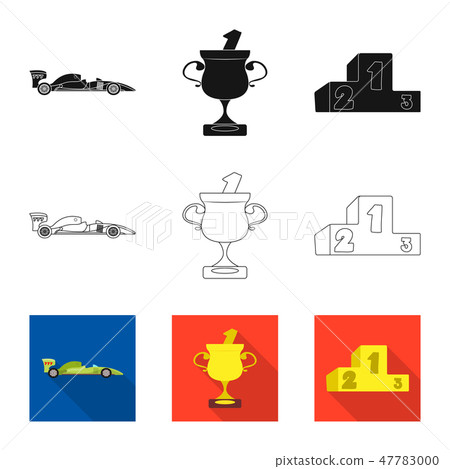Isolated object of car and rally logo.... - Stock Illustration ...