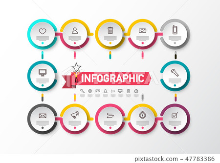 Infographic layout with Sample Text and Icons - Stock Illustration ...