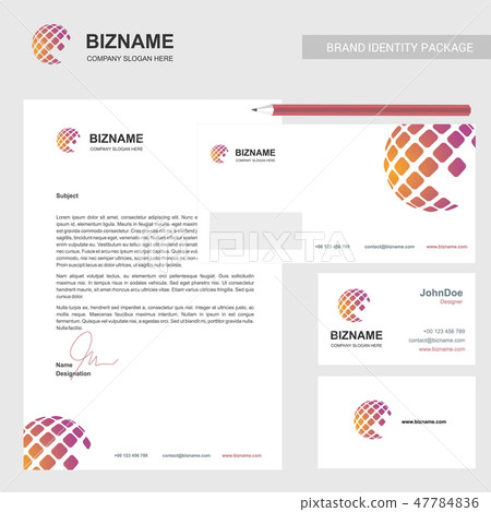 Brochure design brochure with pencil-插圖素材 [47784836] - PIXTA圖庫