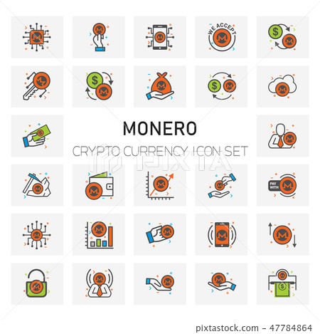 MONERO Coin Crypto Currency icons - Stock Illustration [47784864] - PIXTA