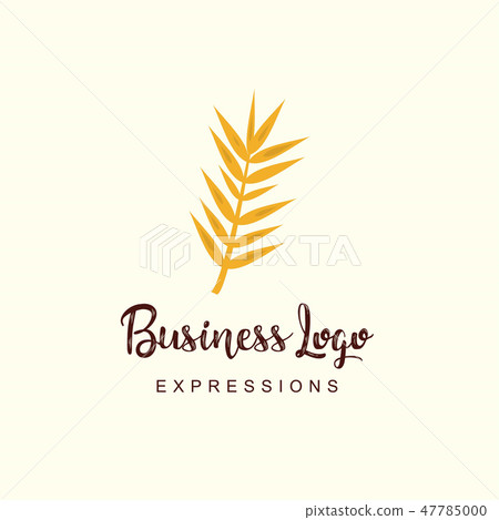 Plant stem logo with typography - Stock Illustration [47785000] - PIXTA