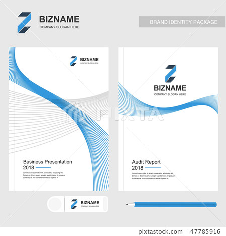 Business brochure with logo design - Stock Illustration [47785916] - PIXTA