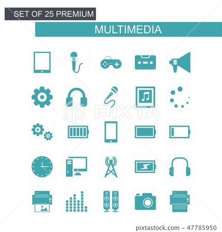 Mutimedia icons set vector - Stock Illustration [47785950] - PIXTA