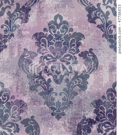 Rococo texture pattern Vector. Floral ornament - Stock Illustration ...