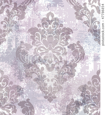 Rococo texture pattern Vector. Floral ornament - Stock Illustration ...