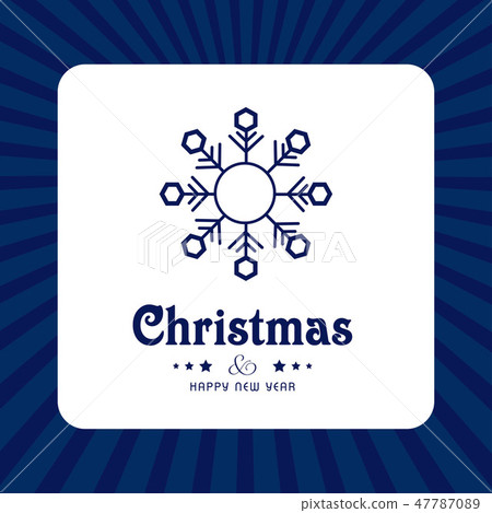 Christmas card with blue snow - Stock Illustration [47787089] - PIXTA
