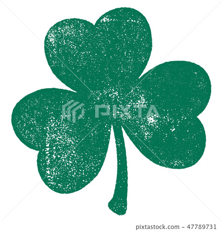Grunge Clover Leaf - Stock Illustration [47789731] - PIXTA