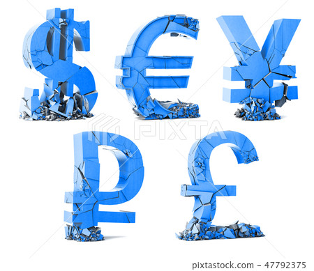 Currency symbol on white background. - Stock Illustration [47792375 ...