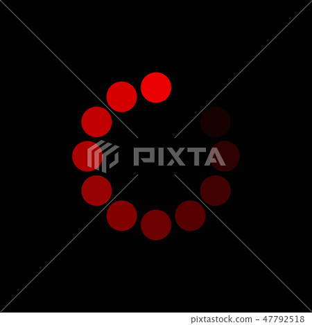loading circle red on black background. loading - Stock Illustration ...