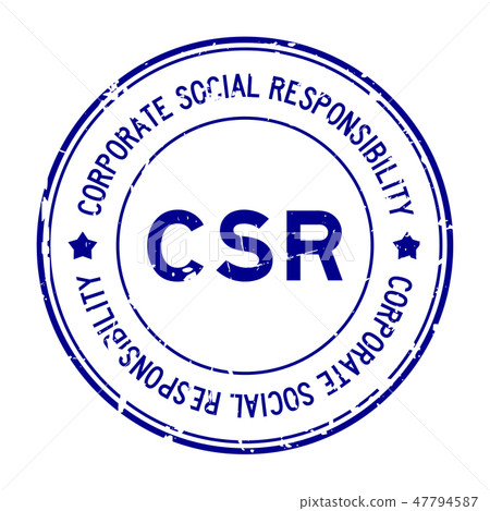 Grunge blue CSR rubber stamp - Stock Illustration [47794587] - PIXTA
