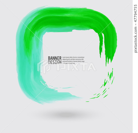 vector green ink square stroke - Stock Illustration [47794755] - PIXTA