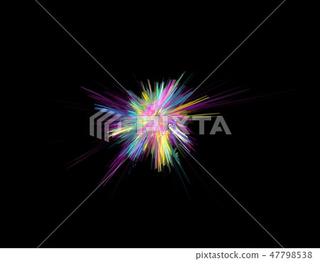 rainbow color combustion on black background,... - Stock Illustration ...