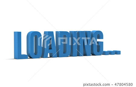 Loading word. 3D Render illustration in white... - Stock Illustration ...