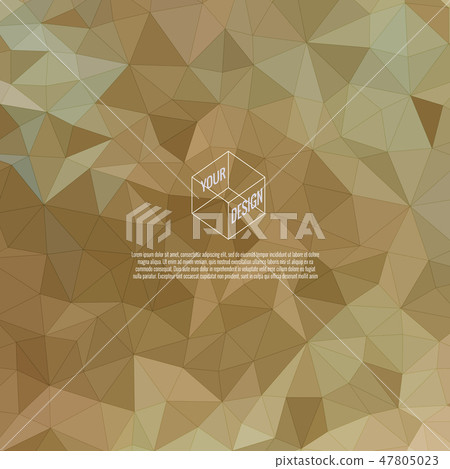 Low poly brown pattern background design - Stock Illustration [47805023 ...