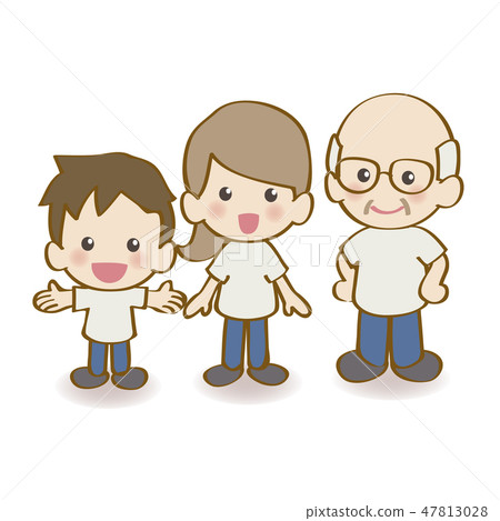 Three generations family - Stock Illustration [47813028] - PIXTA
