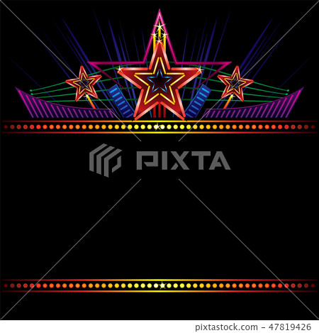 Entertainment sign with empty place-插圖素材 [47819426] - PIXTA圖庫