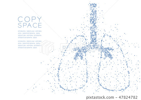 Lung shape Abstract Geometric Circle dot pixel - Stock Illustration ...