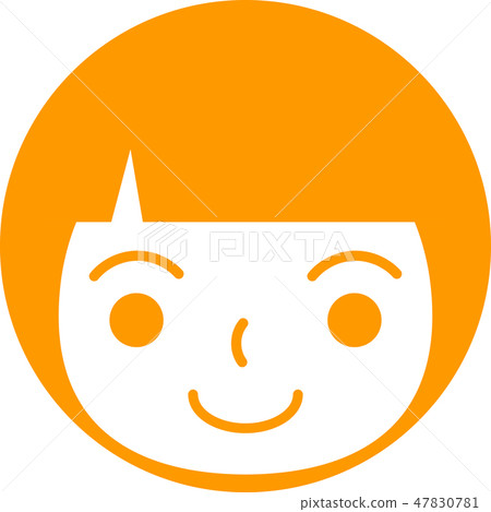 Facial expression face circle icon vector Egao - Stock Illustration ...