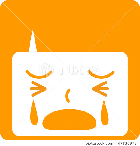 Facial expression square symbol icon vector cry - Stock Illustration ...