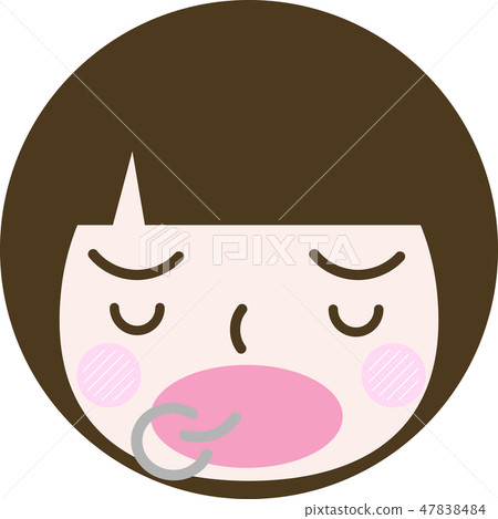 Facial expression circle icon vector color sigh - Stock Illustration ...