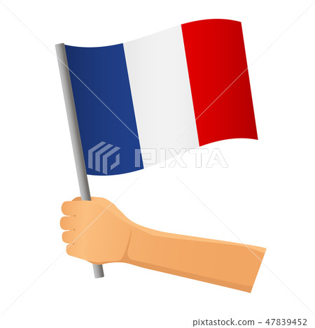 France flag in hand - Stock Illustration [47839452] - PIXTA