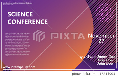 Science invitation template. Geometric background. - Stock Illustration ...