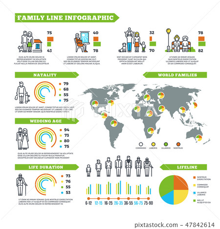 Family statistics vector infographics with... - Stock Illustration ...
