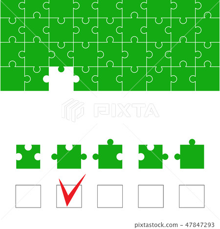 Find the right puzzle piece - Stock Illustration [47847293] - PIXTA