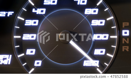 Dashboard in the car. Speed 120 MPH - Stock Illustration [47852588] - PIXTA