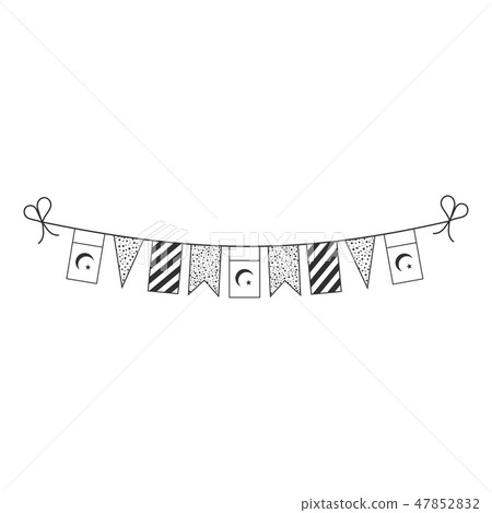 Decorations bunting flags Pakistan national day - Stock Illustration ...