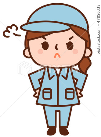 Worker's woman gets mad - Stock Illustration [47856335] - PIXTA