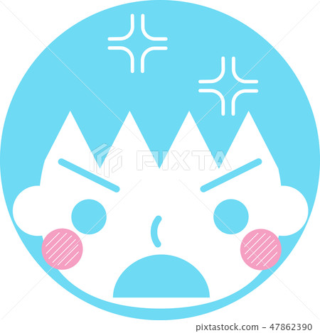 Facial expression circle icon vector color gets... - Stock Illustration ...
