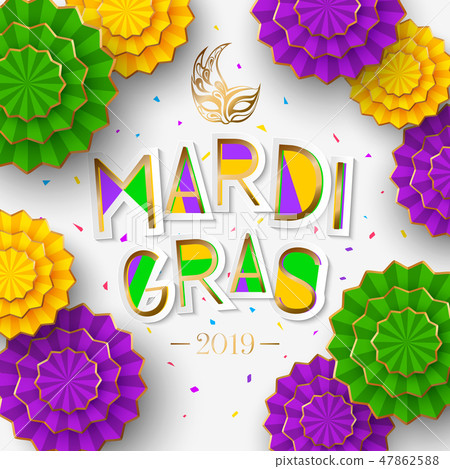 Mardi Gras or Shrove Tuesday lettering design.... - Stock Illustration ...
