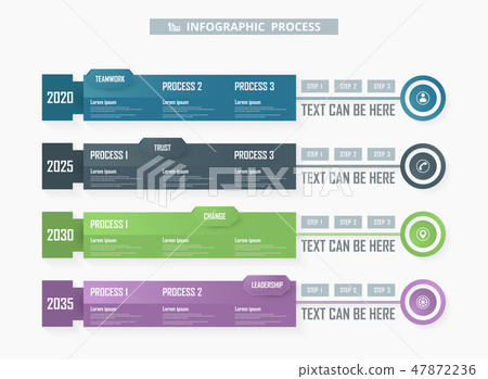 Colorful business infographic process background. - Stock Illustration ...