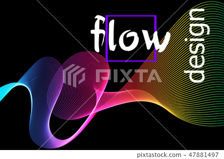 Fluid texture on dark back Flow shapes Liquid wave - Stock Illustration ...