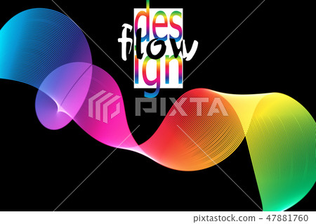 Fluid texture on dark back Flow shapes Liquid wave - Stock Illustration ...