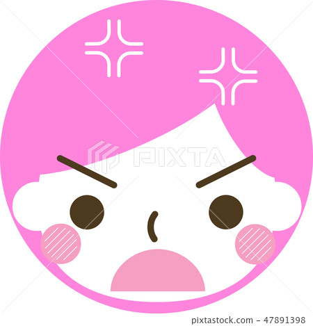 Facial expression circle icon vector color gets... - Stock Illustration ...