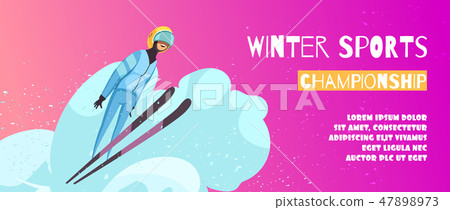 Winter Sports Poster - Stock Illustration [47898973] - PIXTA