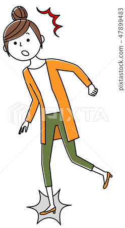 Young woman stumble - Stock Illustration [47899483] - PIXTA