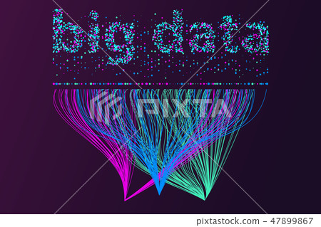 Big data visualization network. Big data concept. - Stock Illustration ...