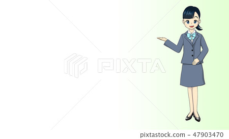 Banker uniform wear posing woman - Stock Illustration [47903470] - PIXTA
