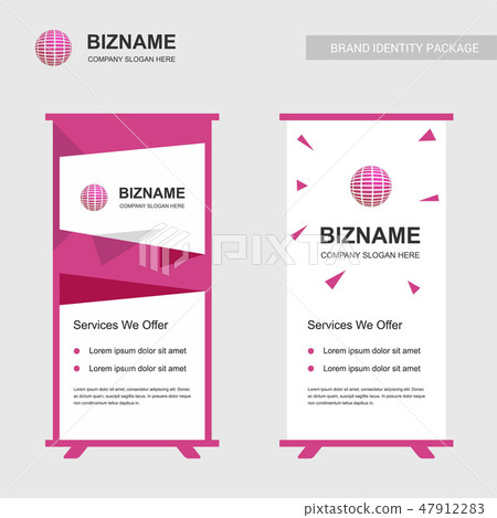 Business banner design with pink - Stock Illustration [47912283] - PIXTA