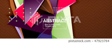 Vector 3d triangular shapes abstract... - Stock Illustration [47923764 ...