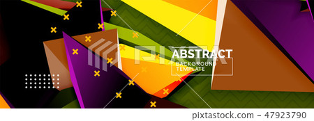 Vector 3d triangular shapes abstract... - Stock Illustration [47923790 ...