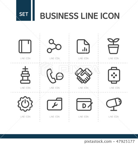 Simple line icon set - Stock Illustration [47925177] - PIXTA