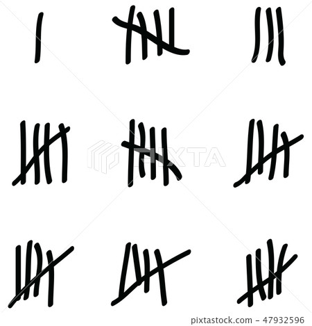 Tally marks icon set - Stock Illustration [47932596] - PIXTA