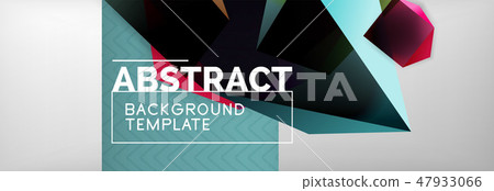Dark color geometric abstract background, 3d... - Stock Illustration ...