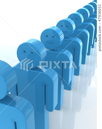CG 3D illustration design queue person popular... - Stock Illustration ...