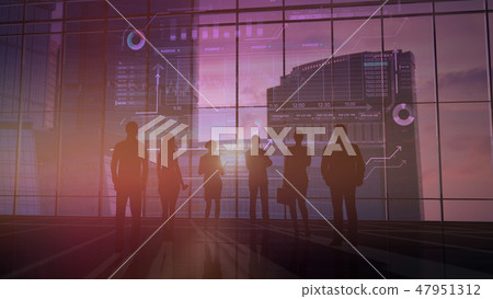 A group of traders monitors the state of the... - Stock Illustration ...